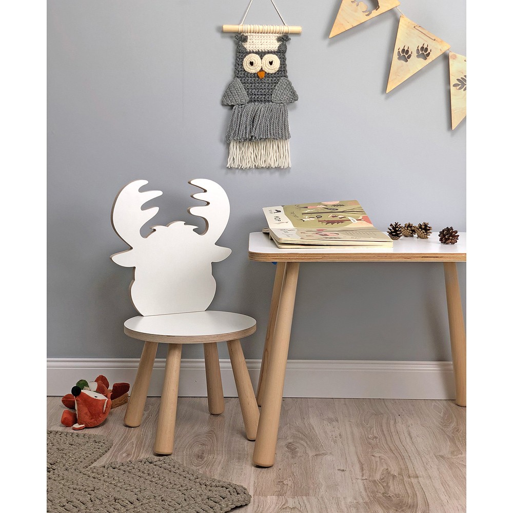 MOOSE LEO wooden chair for children, white, laminated. Store NOYA Design